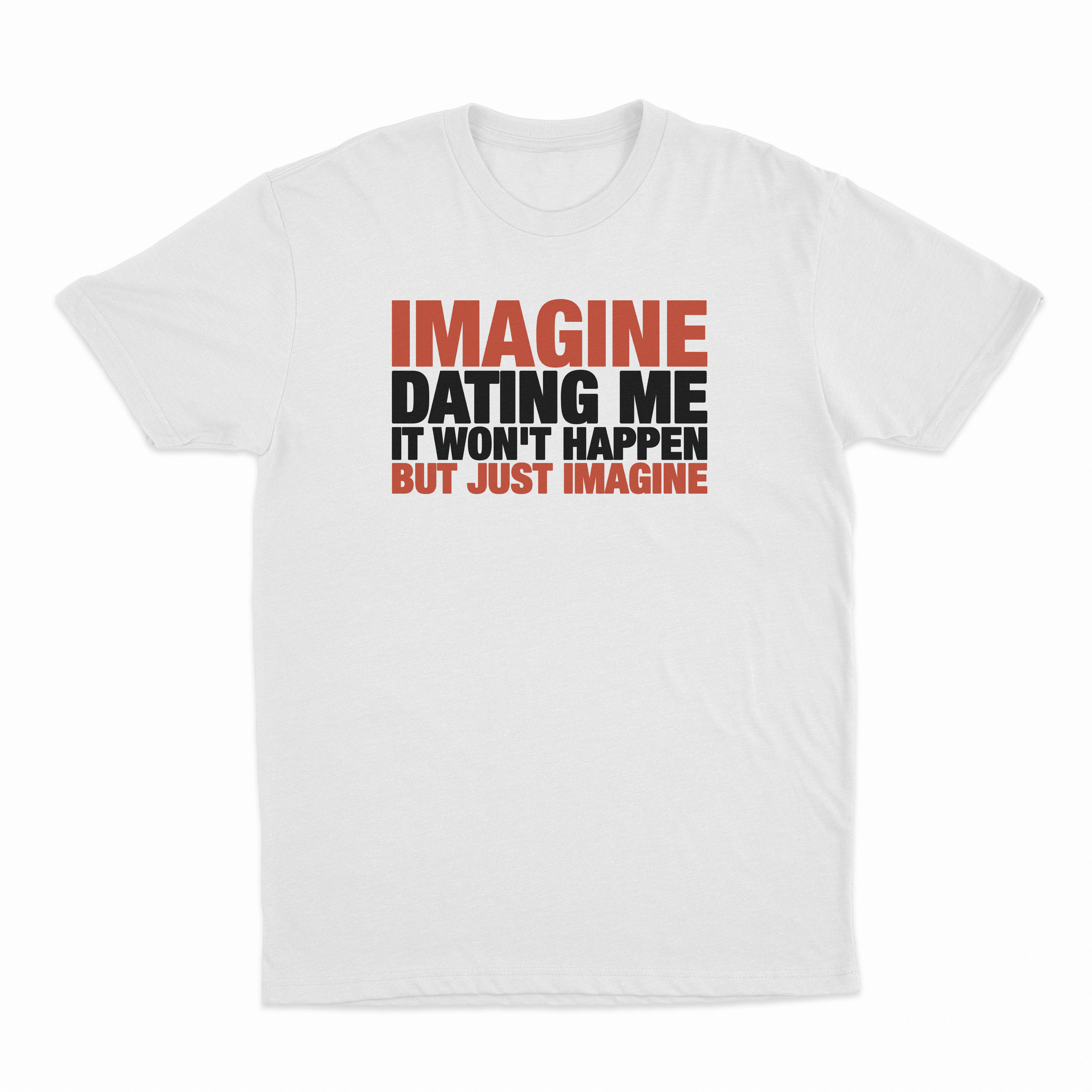 Imagine Dating Me It Won't Happen But Just Imagine T-Shirt – Delulu Designs